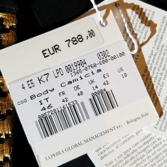 La Perla | Tops | La Perla Bodysuit Nwt Black Size Large | Poshmark